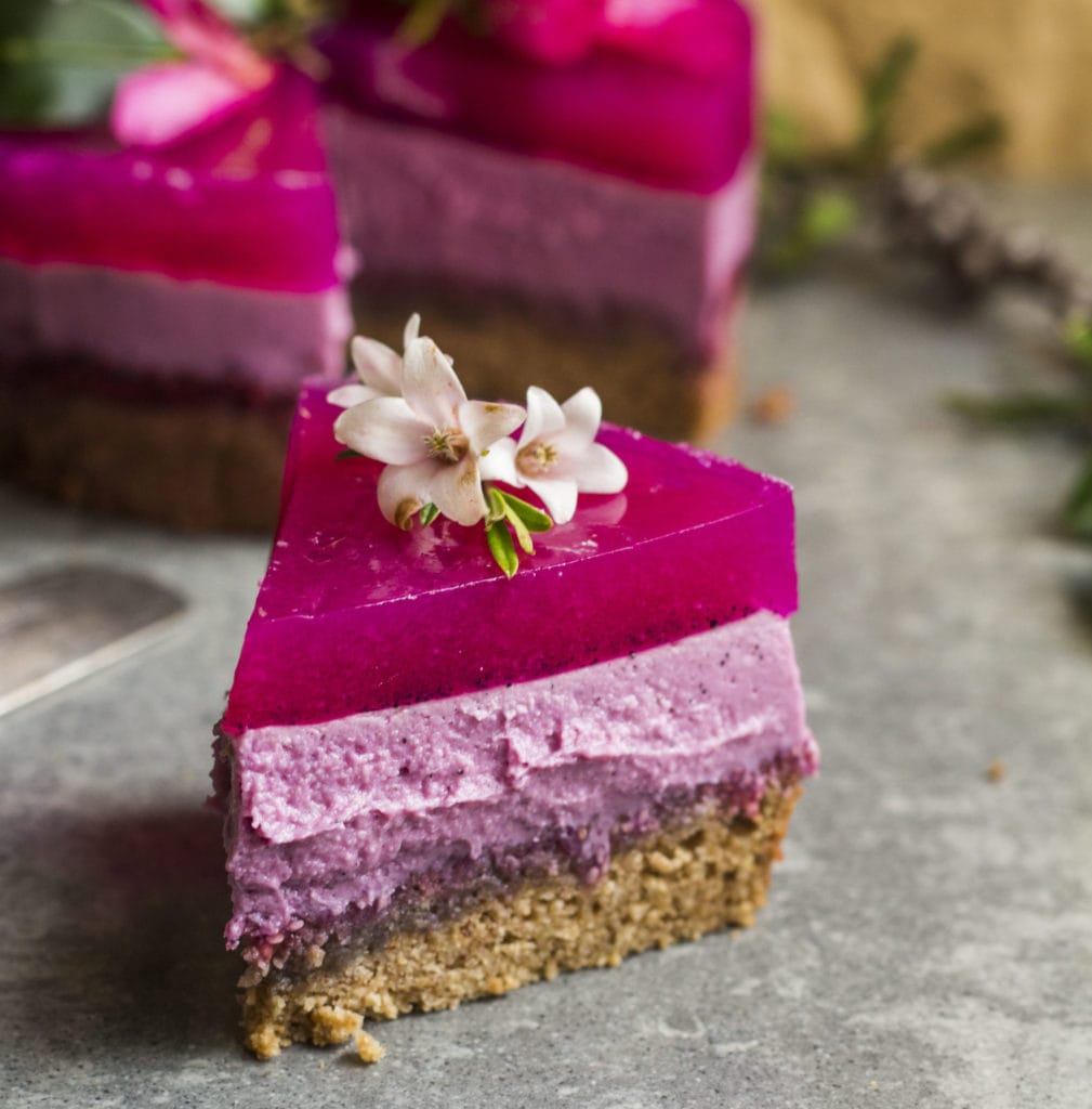Pink dragon fruit layer cake - Rainbow Nourishments