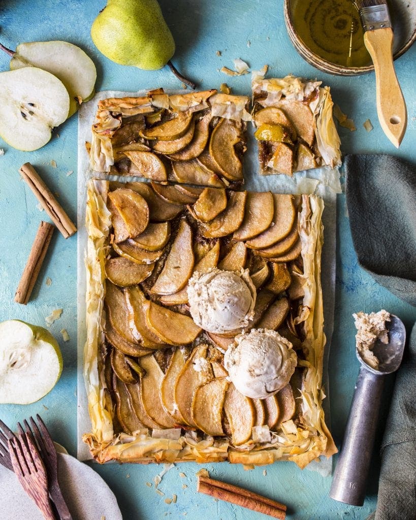 No Fuss Pear Filo Tart (vegan) - Rainbow Nourishments