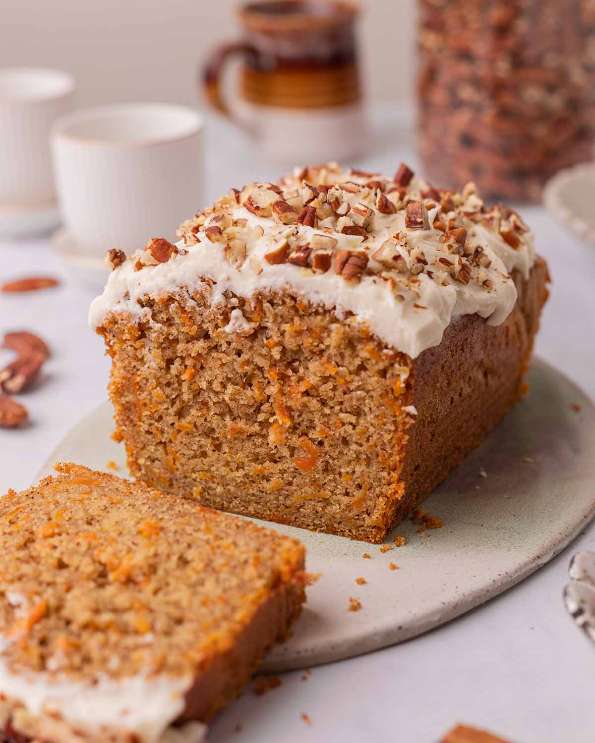 Vegan Carrot Cake Loaf - Rainbow Nourishments