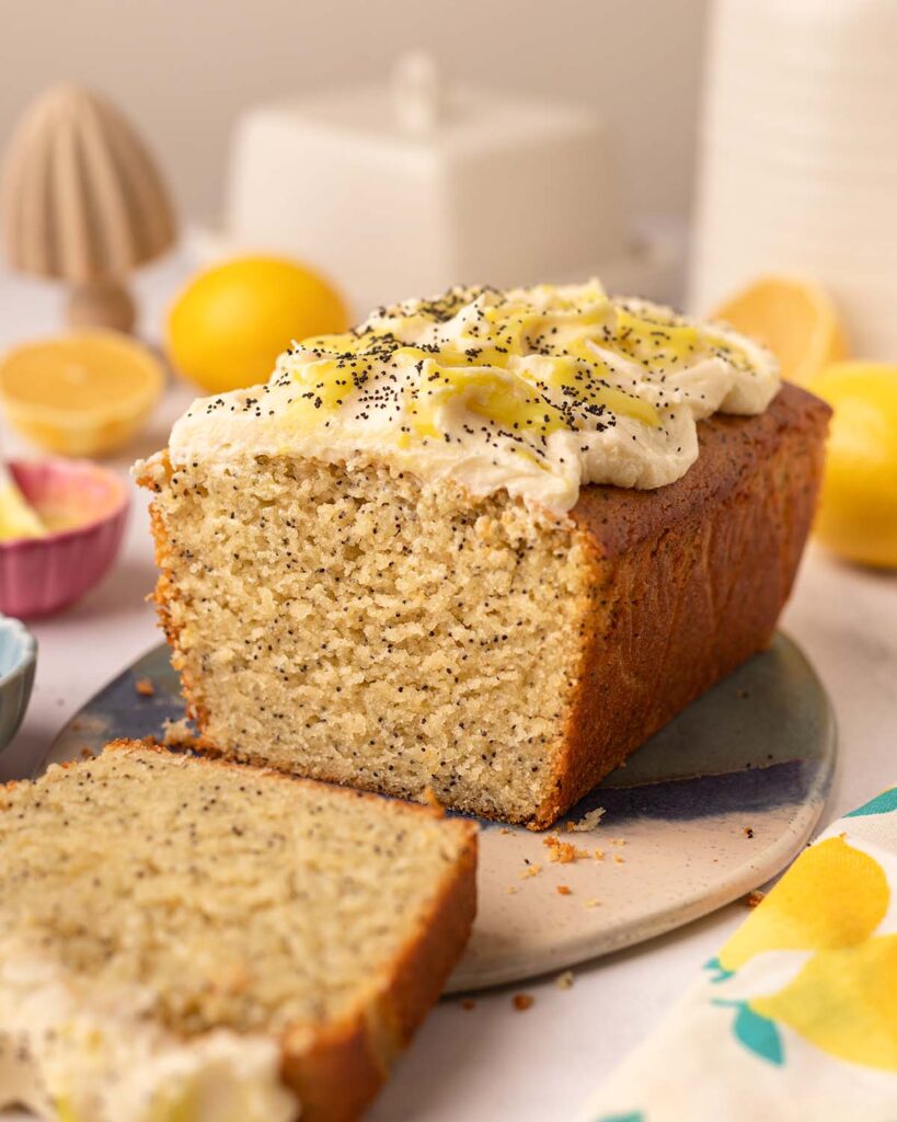 Vegan Lemon Poppy Seed Cake - Rainbow Nourishments