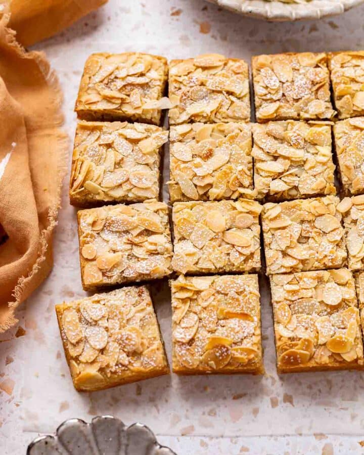 Vegan Almond Croissant Cookie Bars - Rainbow Nourishments