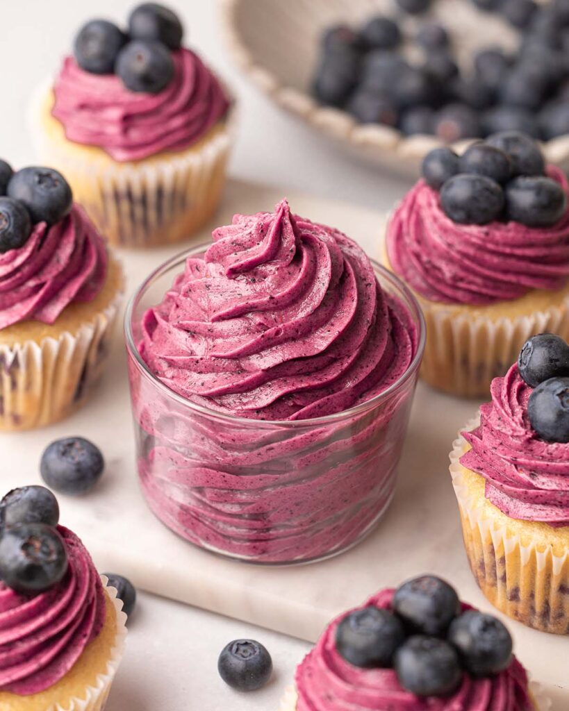 Vegan Blueberry Frosting - Rainbow Nourishments