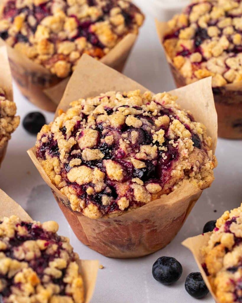 Vegan Jumbo Blueberry Muffins - Rainbow Nourishments
