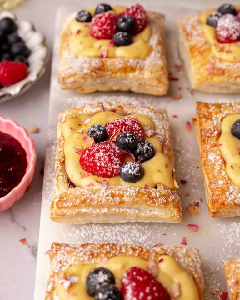 Custard Pastries (vegan & eggless) - Rainbow Nourishments