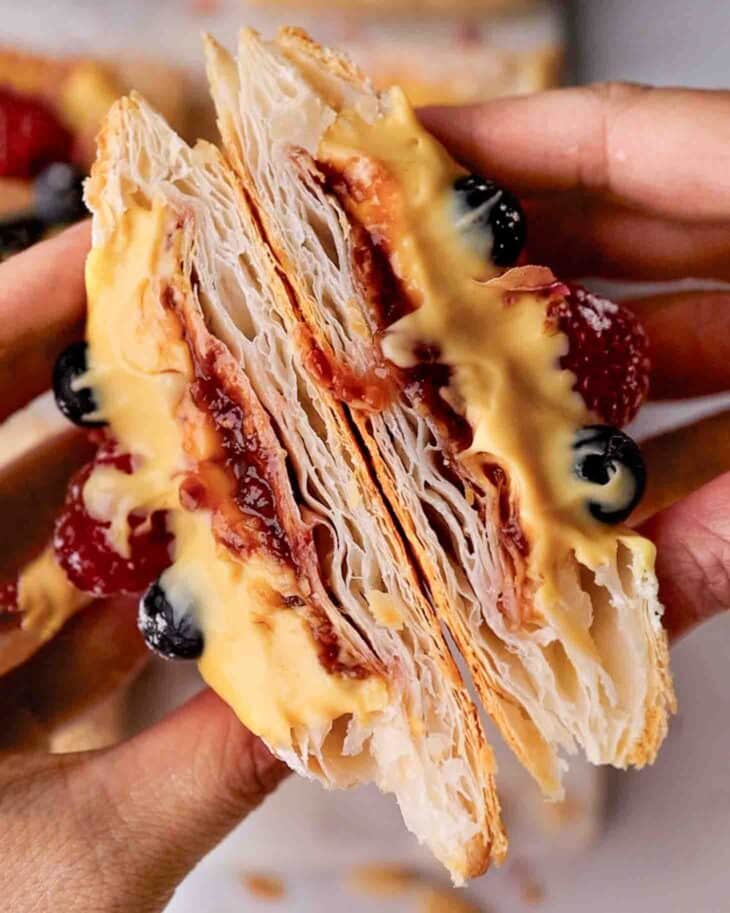 Custard Pastries (vegan & eggless) - Rainbow Nourishments